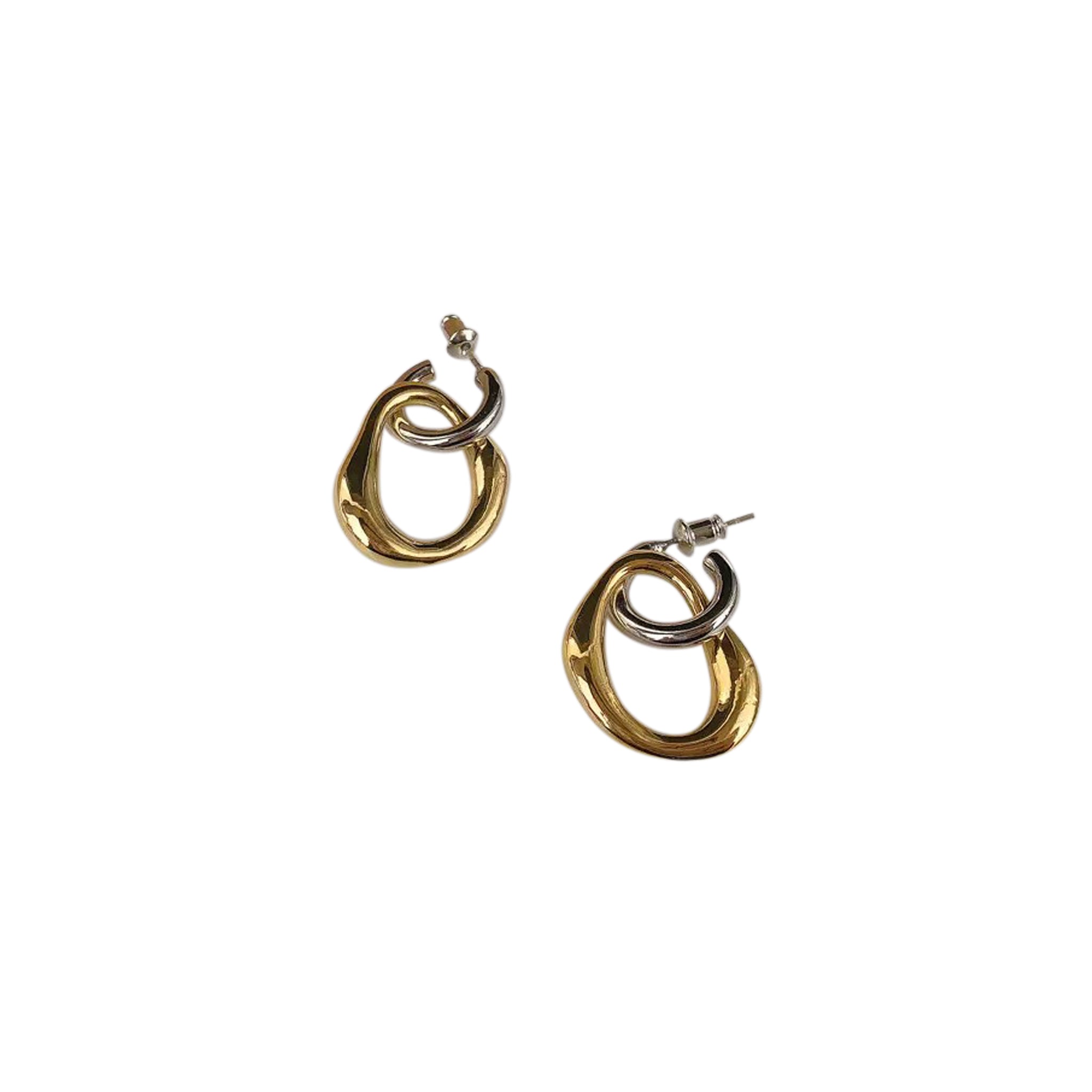 Esmeralda Gold and Silver Detachable Hoop Drop Earrings – Aster & Aura