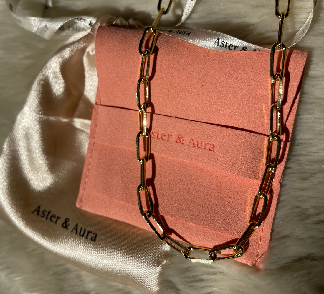 Izar Gold Chain Link Necklace | Aster & Aura Chunky Necklaces
